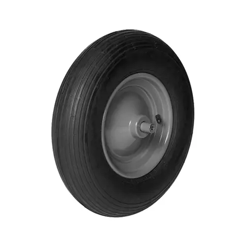Basic Wheelbarrow with steel wheel rim and 4ply pneumatic tyre