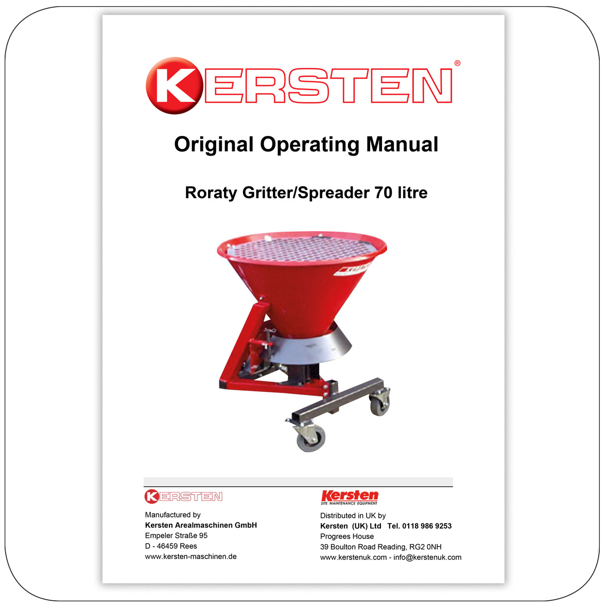 Power Unit - Spreader -- Instruction Manuals